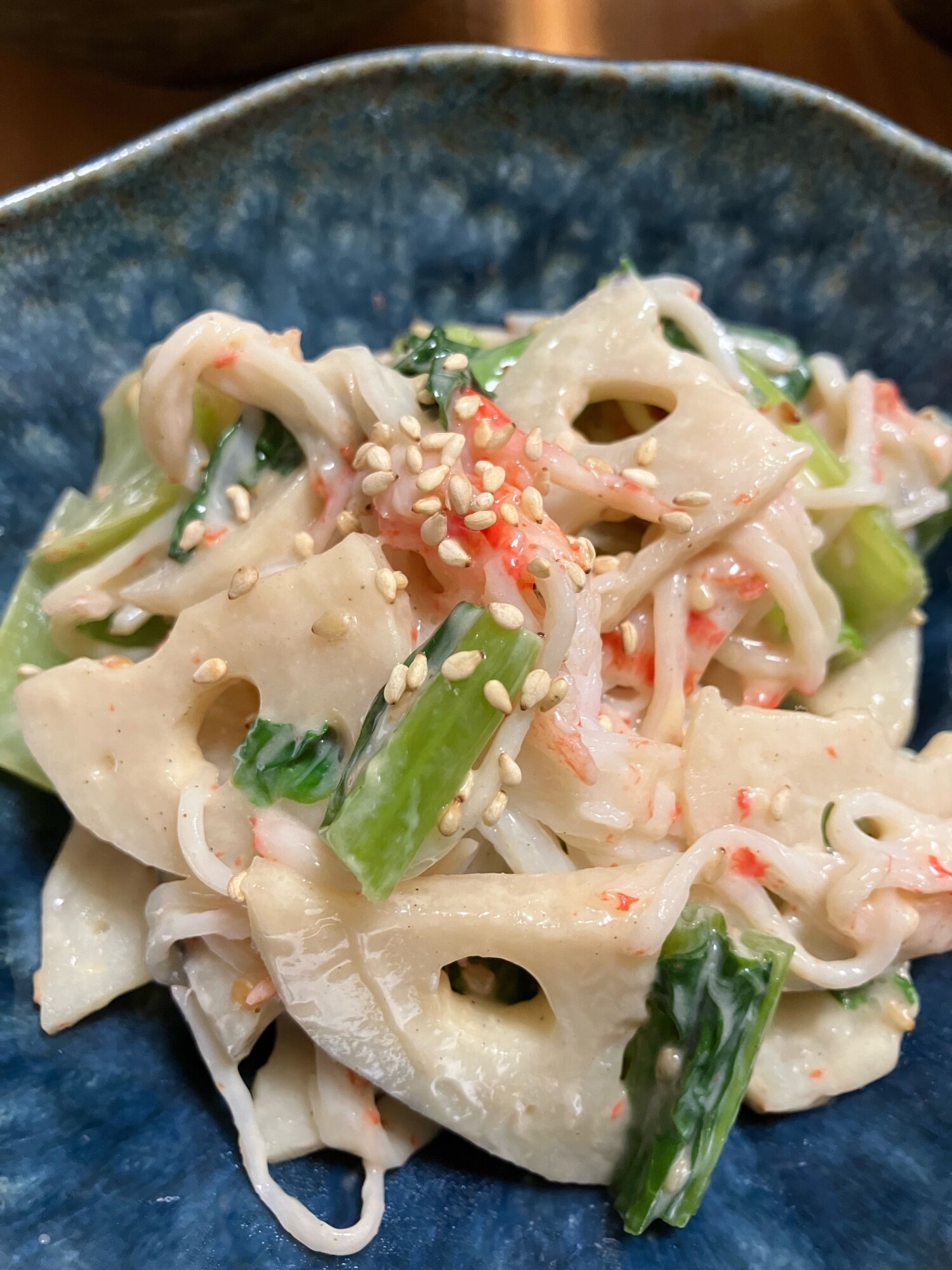 レンコンと小松菜の胡麻マヨサラダ レシピ・作り方 by Naryuhonton♡ - 楽天レシピ