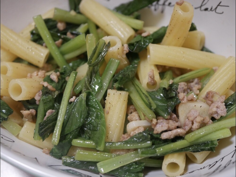 小松菜と豚肉のパスタ レシピ・作り方 by maroncream♪ - 楽天レシピ