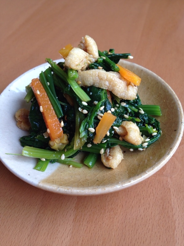 ほうれん草と焼き油揚げのおひたし♪ レシピ・作り方 by ちーたまちー - 楽天レシピ