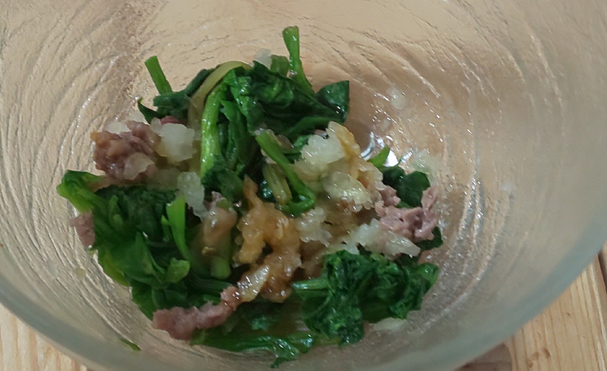 ほうれん草☆豚ひき肉☆おろし大根じょうゆ レシピ・作り方 by とらねこのぱせり - 楽天レシピ