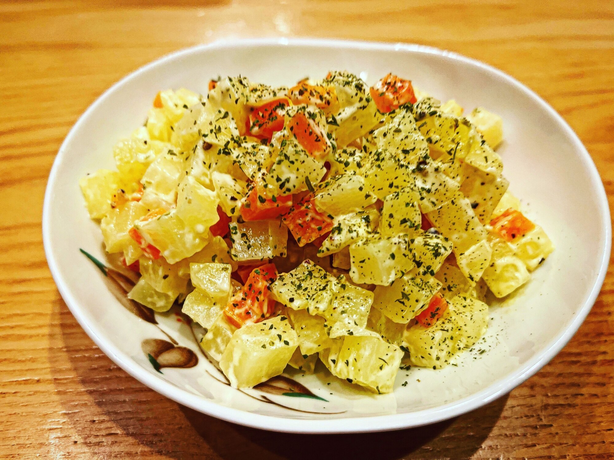 レンジで簡単おつまみ‼ 和風キューブポテトサラダ レシピ・作り方 by geane_cook - 楽天レシピ