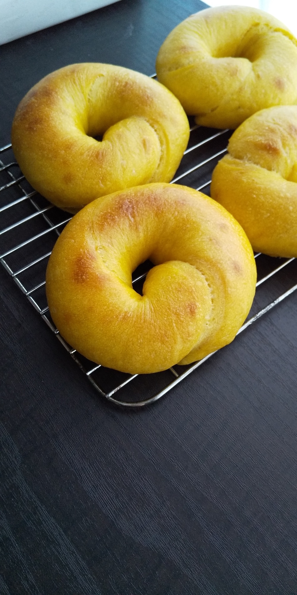 もちっもち！かぼちゃベーグル レシピ・作り方 by おしり(*´∇`*) - 楽天レシピ