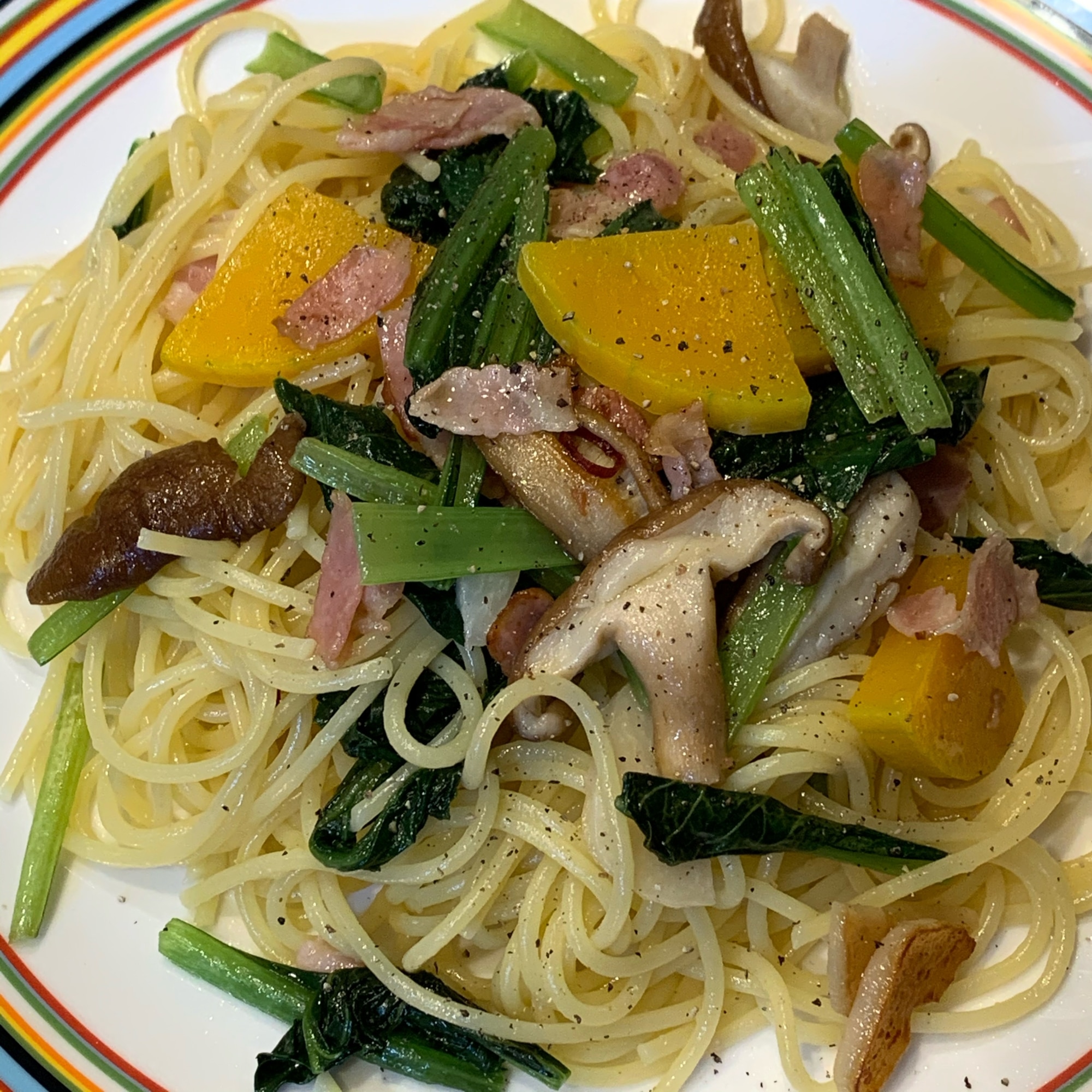 小松菜とバターナッツかぼちゃのパスタ レシピ・作り方 by Banbe - 楽天レシピ