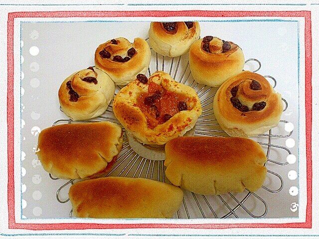 塩こうじde柿ジャムパン&シナモンレーズンパン～♪ レシピ・作り方 by puri98 - 楽天レシピ