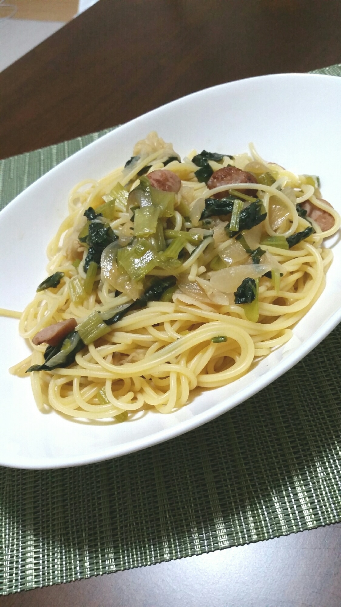 たまに食べたくなる☆小松菜パスタ レシピ・作り方 by RiKu - 楽天レシピ