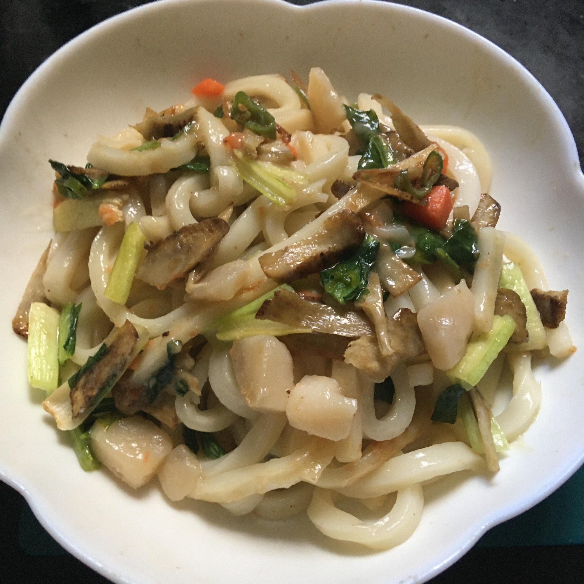 小松菜、ごぼう、青唐辛子、クリーム焼きうどん レシピ・作り方 by naben - 楽天レシピ