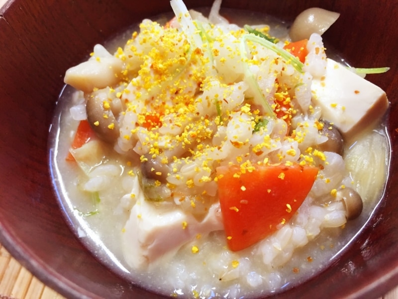 リメイク！水菜のシャキシャキ味噌汁雑炊 レシピ・作り方 by たかまさ20010911 - 楽天レシピ