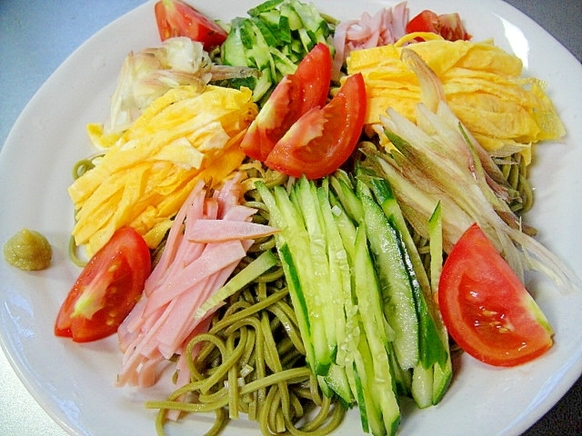 わさびがツン★茶そばの冷やし中華風 レシピ・作り方 by mint （返レポお休み中） - 楽天レシピ