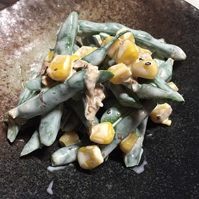 【超簡単!!】インゲンとコーンのマヨネーズ和え レシピ・作り方 by ちぇそな - 楽天レシピ