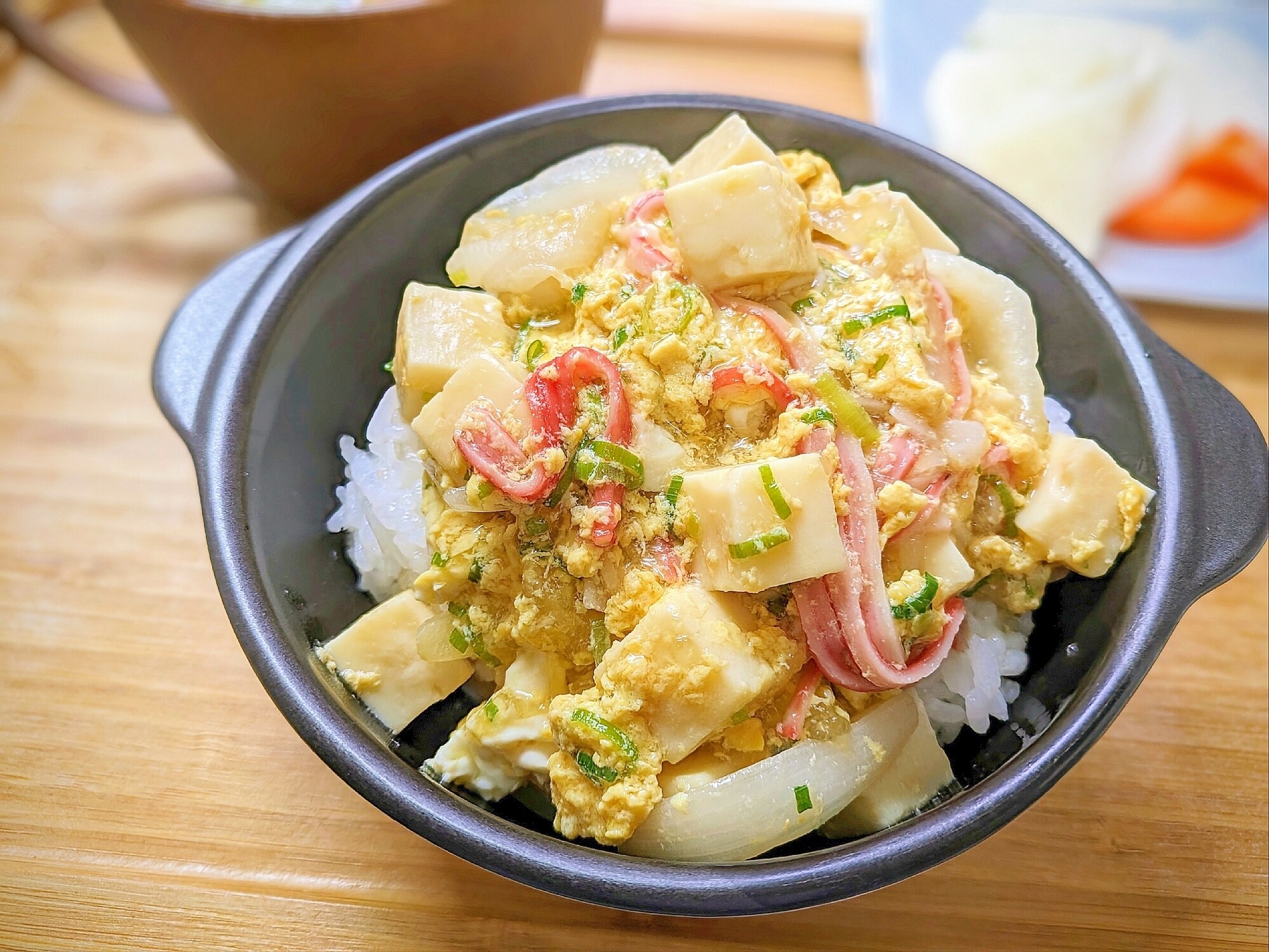 白だしで簡単♪豆腐の卵とじ丼 レシピ・作り方 by レンチン料理模索屋うちにゃん - 楽天レシピ