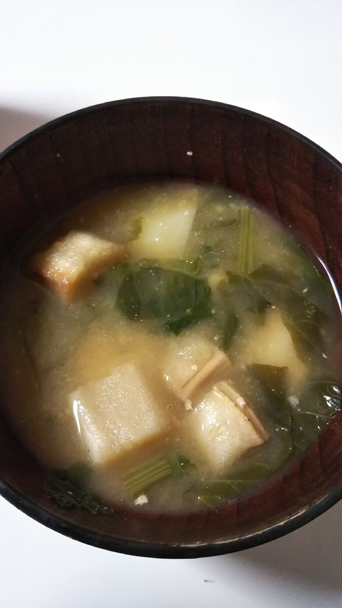 じゃがいもとほうれん草とお麩の味噌汁 レシピ・作り方 by kkikk - 楽天レシピ