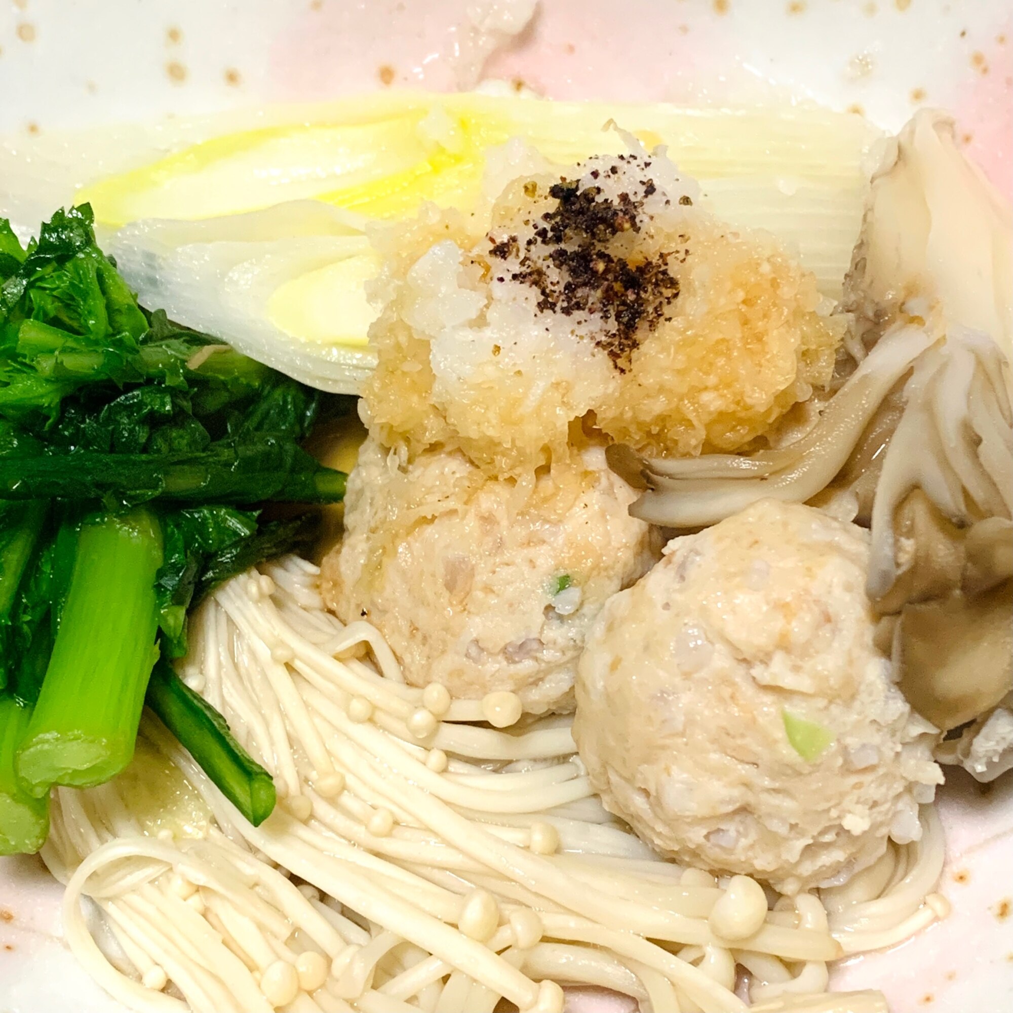 鶏だんご鍋☆おろし&山椒七味 レシピ・作り方 by おるがん - 楽天レシピ